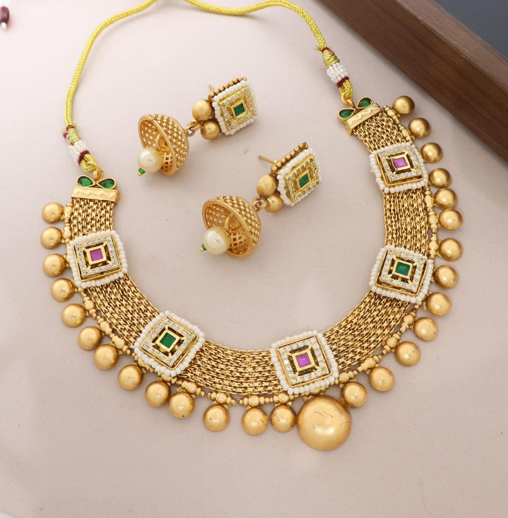 Pure Copper Royal Necklace – RVK Indian Jewellery